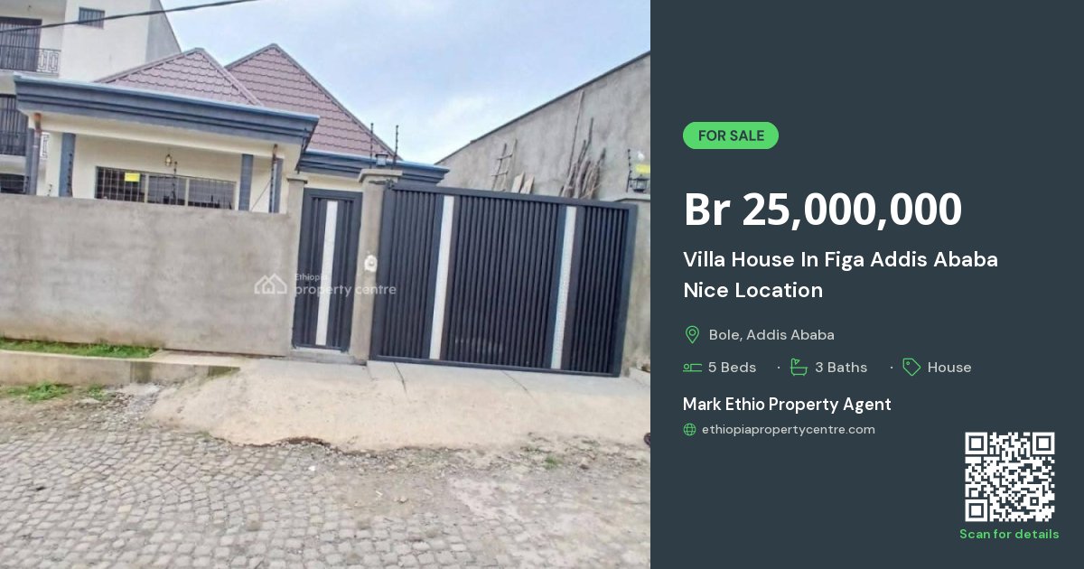 For Sale: Villa House In Figa Addis Ababa Nice Location, Bole, Addis ...