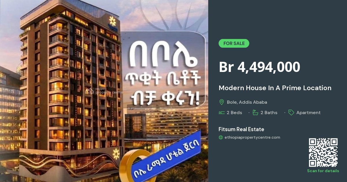 For Sale: Modern House In A Prime Location, Bole / Dema Hope Real ...